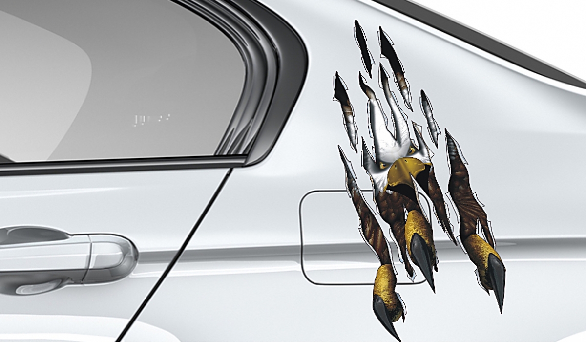 Autoaufkleber Aufkleber Hippie Blumen Reserveradcover - Adler Claw ...